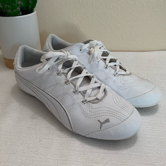 Puma | Shoes | Puma Soleil V2 White Silver Lace Up Comfort Fun Dance ...